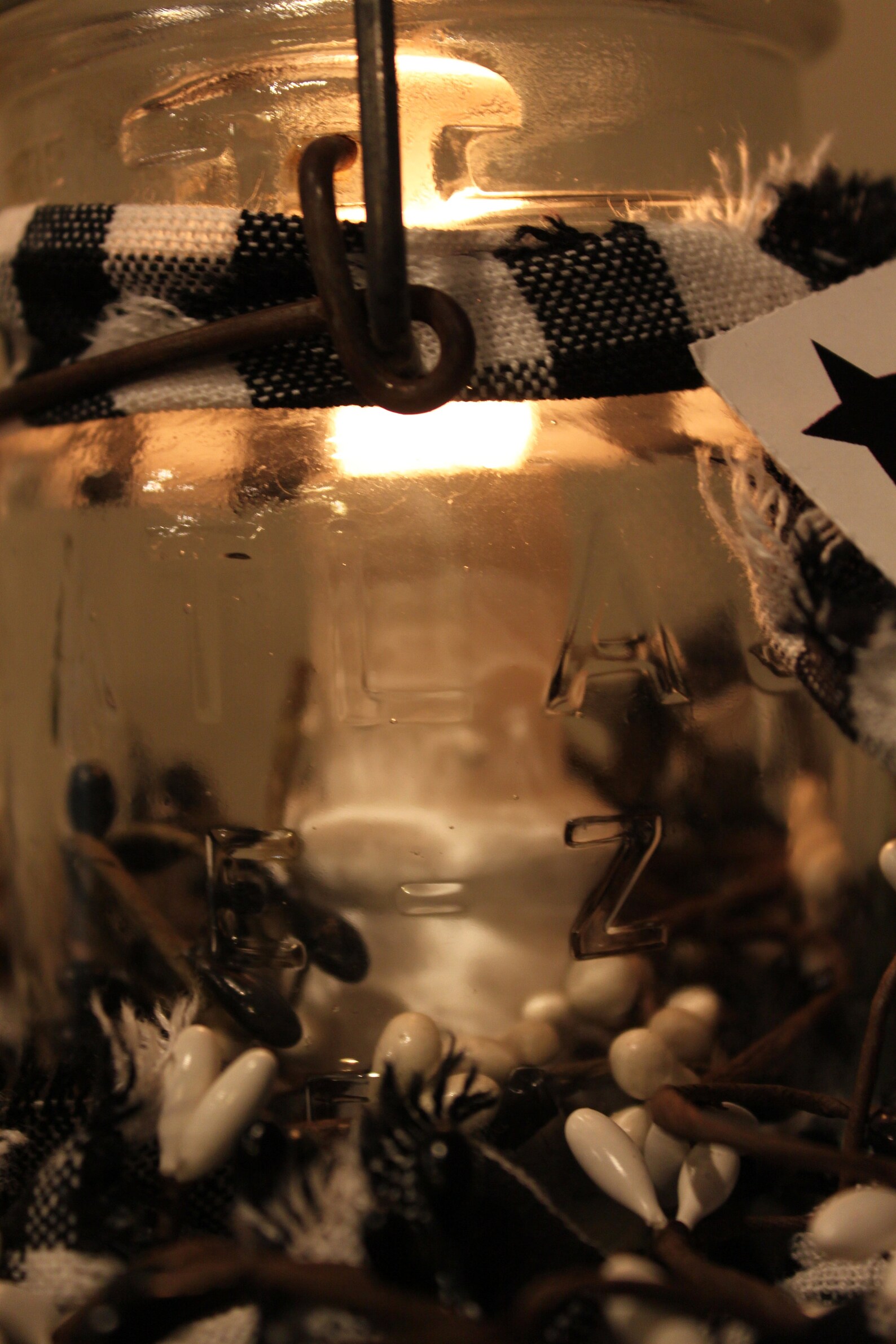 Antique Clear Glass Pint Atlas E-Z Seal Mason Jar Light With Berry Ring ...