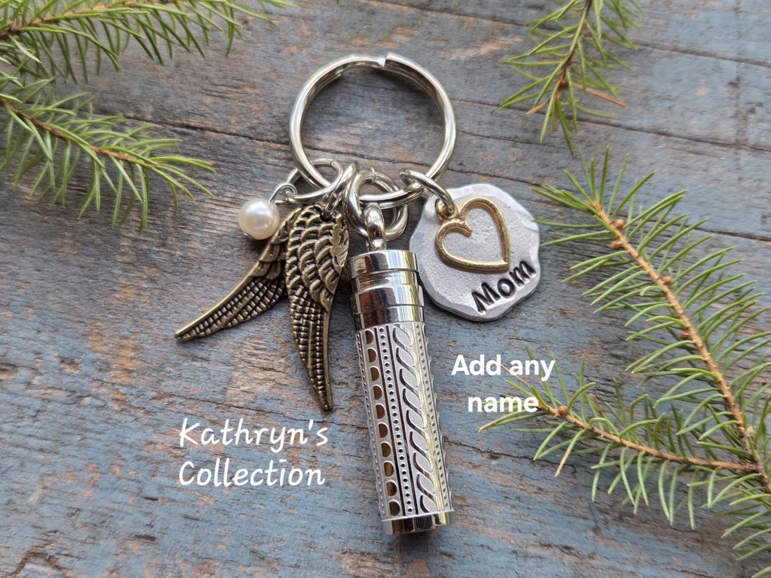 Personalized Cremation Urn Key Chain, Ashes Urn, Memorial Key Chain ...