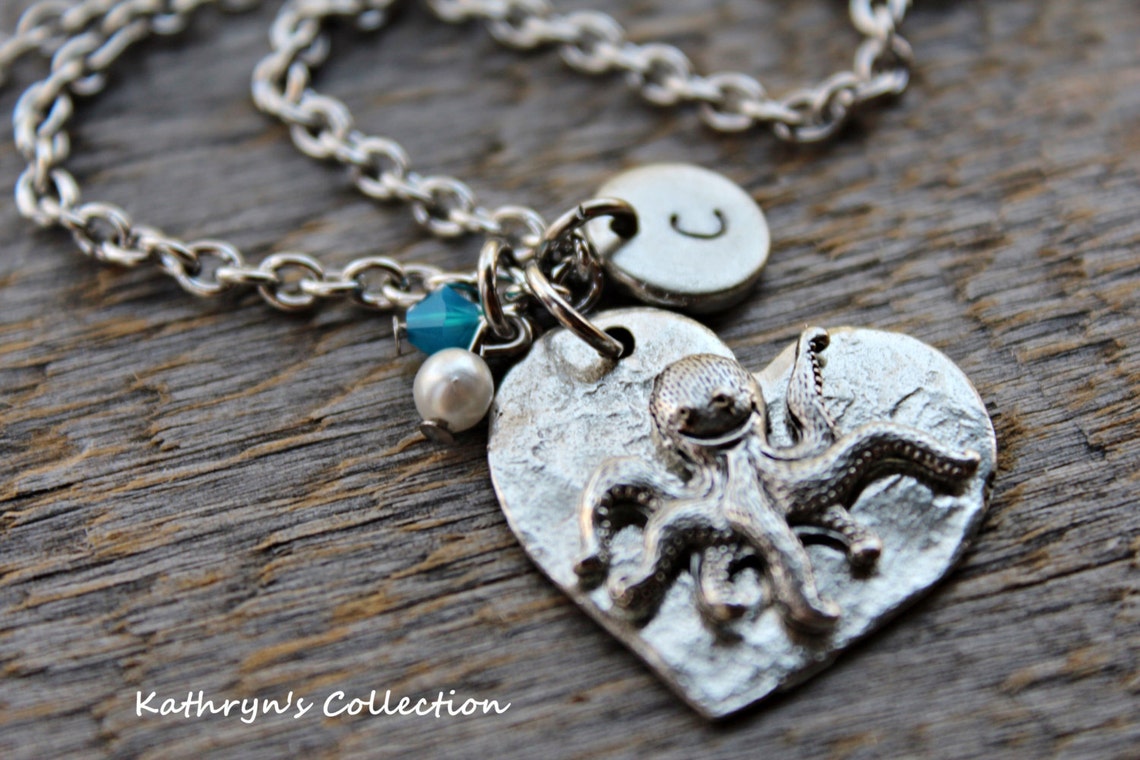 Octopus Necklace, Octopus Jewelry, Octopus Gift, in the Ocean, in the ...