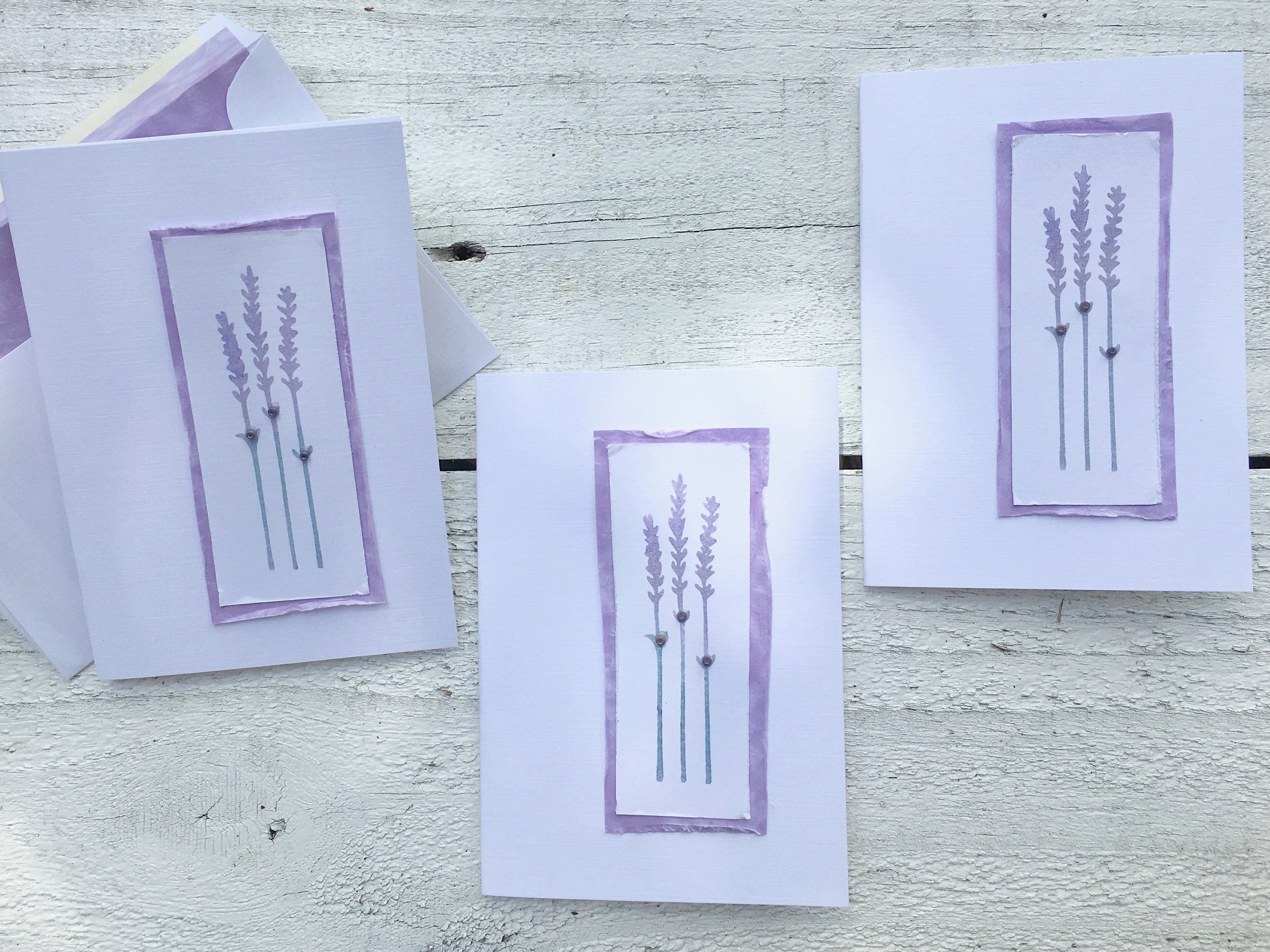 A Bunch of Lavender Note Cards Lavender Note Cards Lavender - Etsy