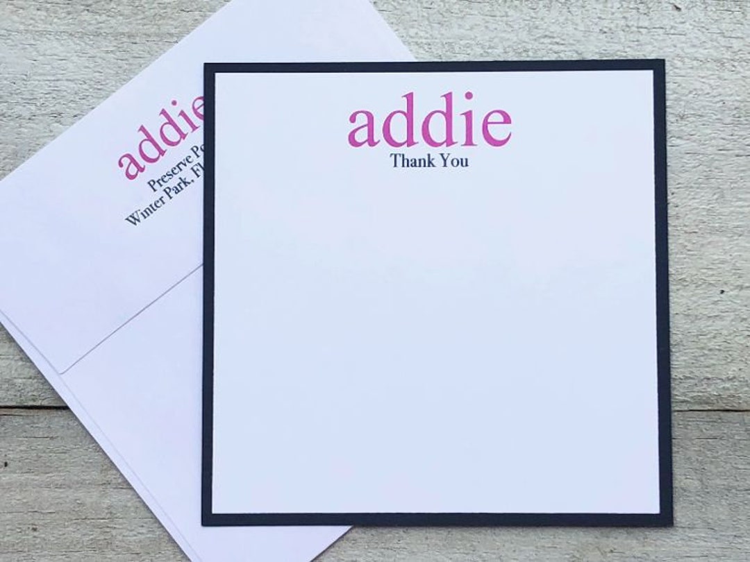 Thank You Note Card - Thank You Cards - Thank You Stationery ...