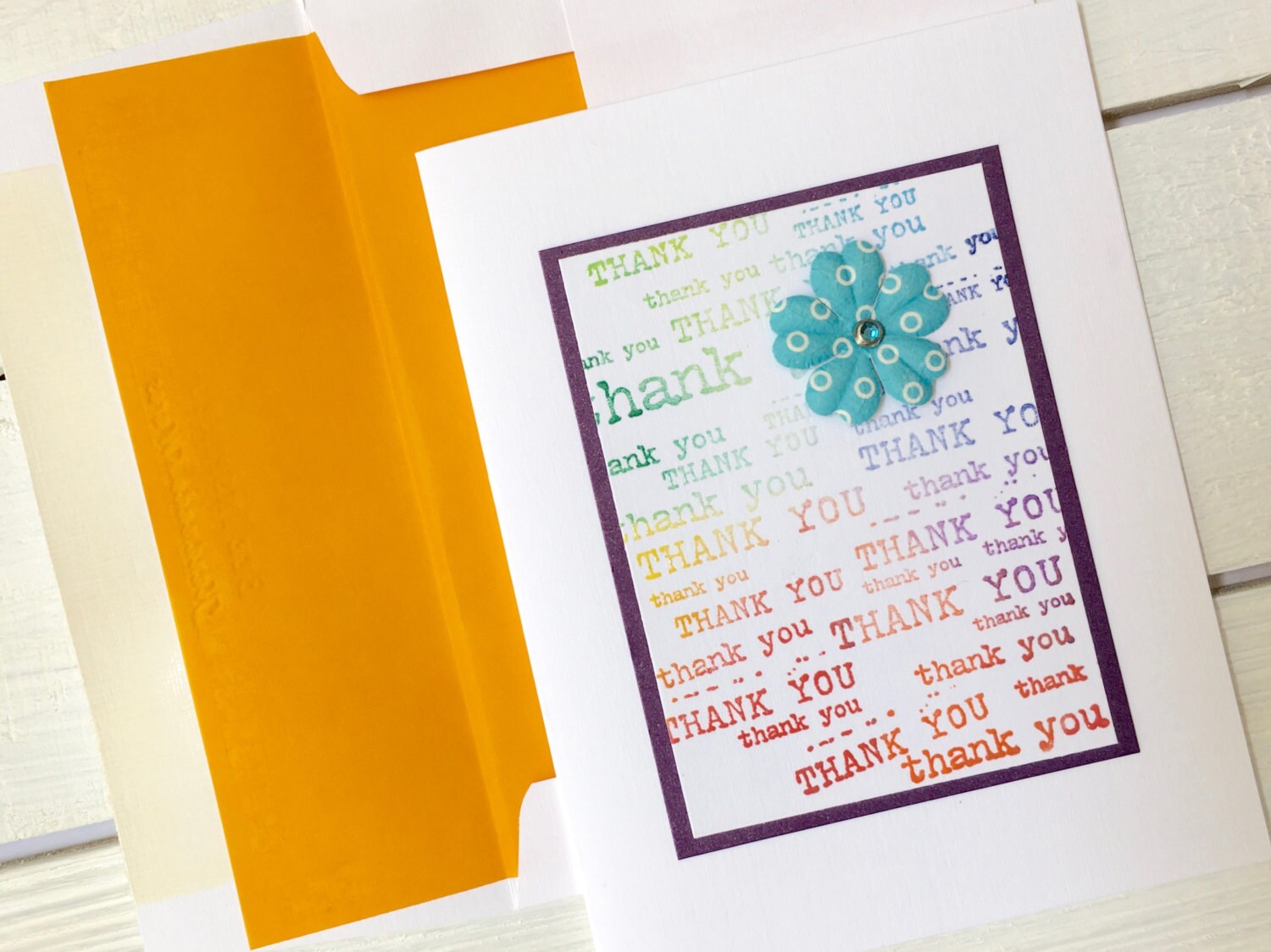 Thank You Note Cards - Thank You Cards - Thank You Stationery - Rainbow ...