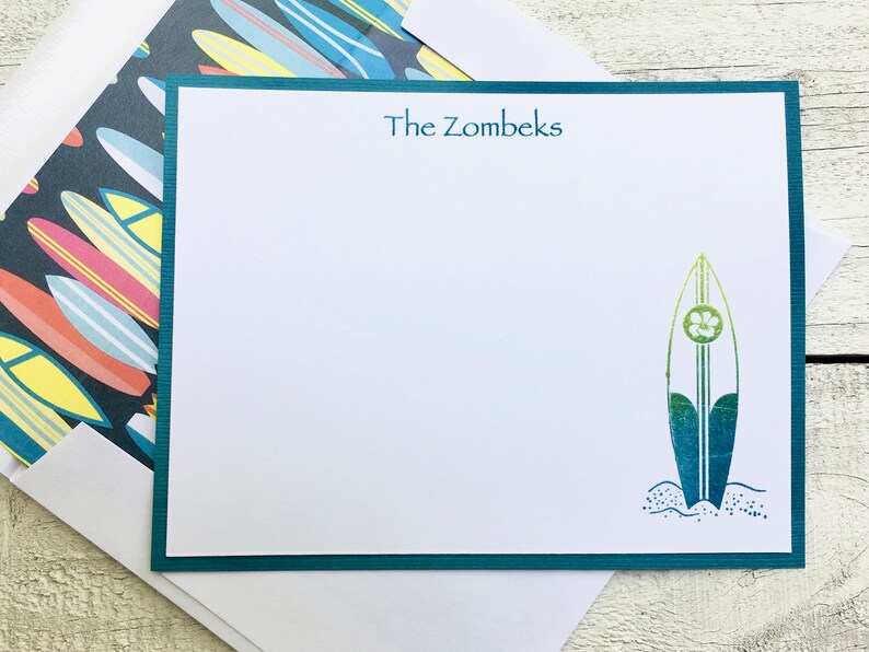 Surfing Note Cards, Hang Ten Note Cards, Surf Board Note Cards, Salt ...