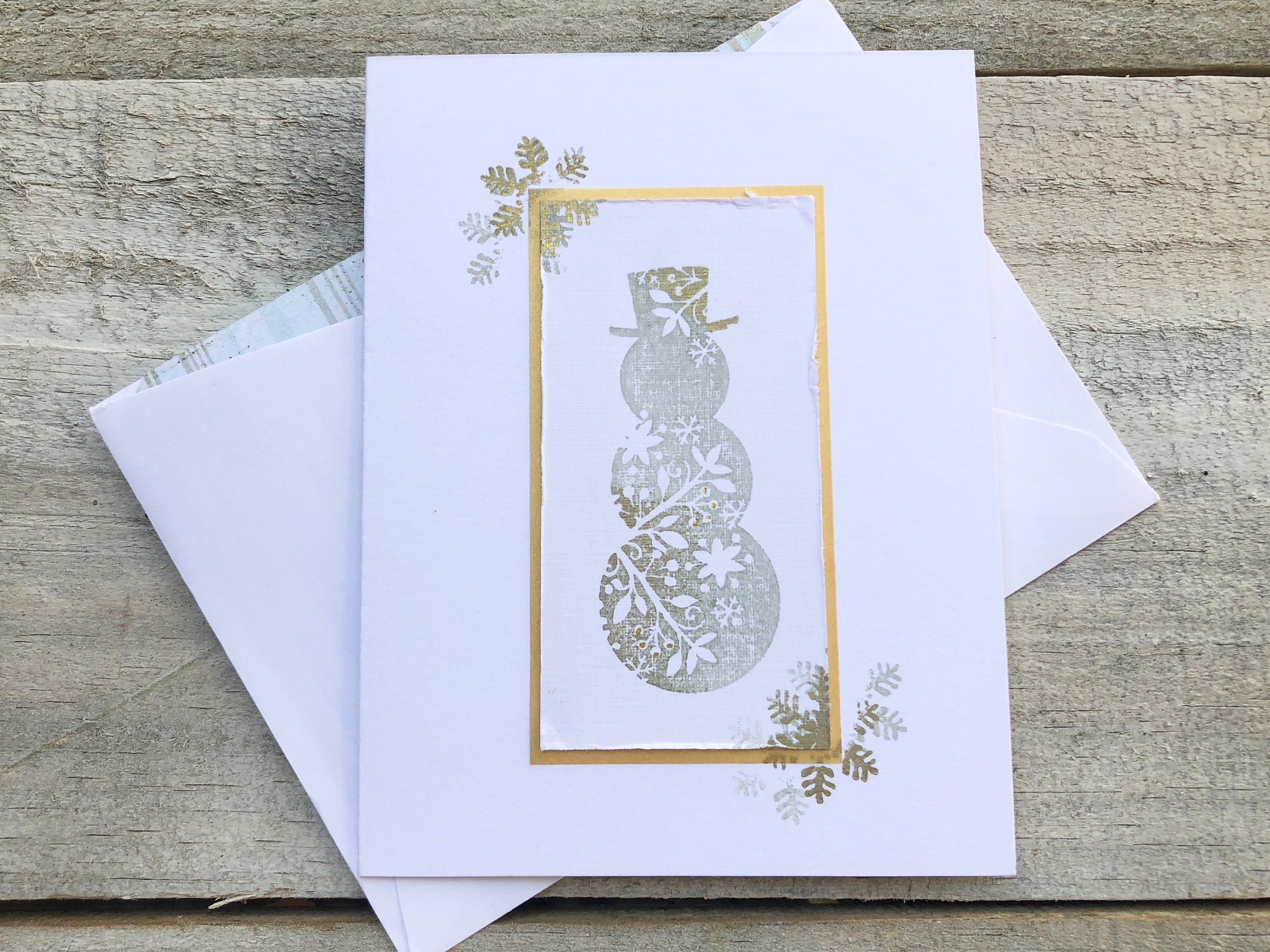 Snowman Card Snowman Note Card Snowman Stationery - Etsy