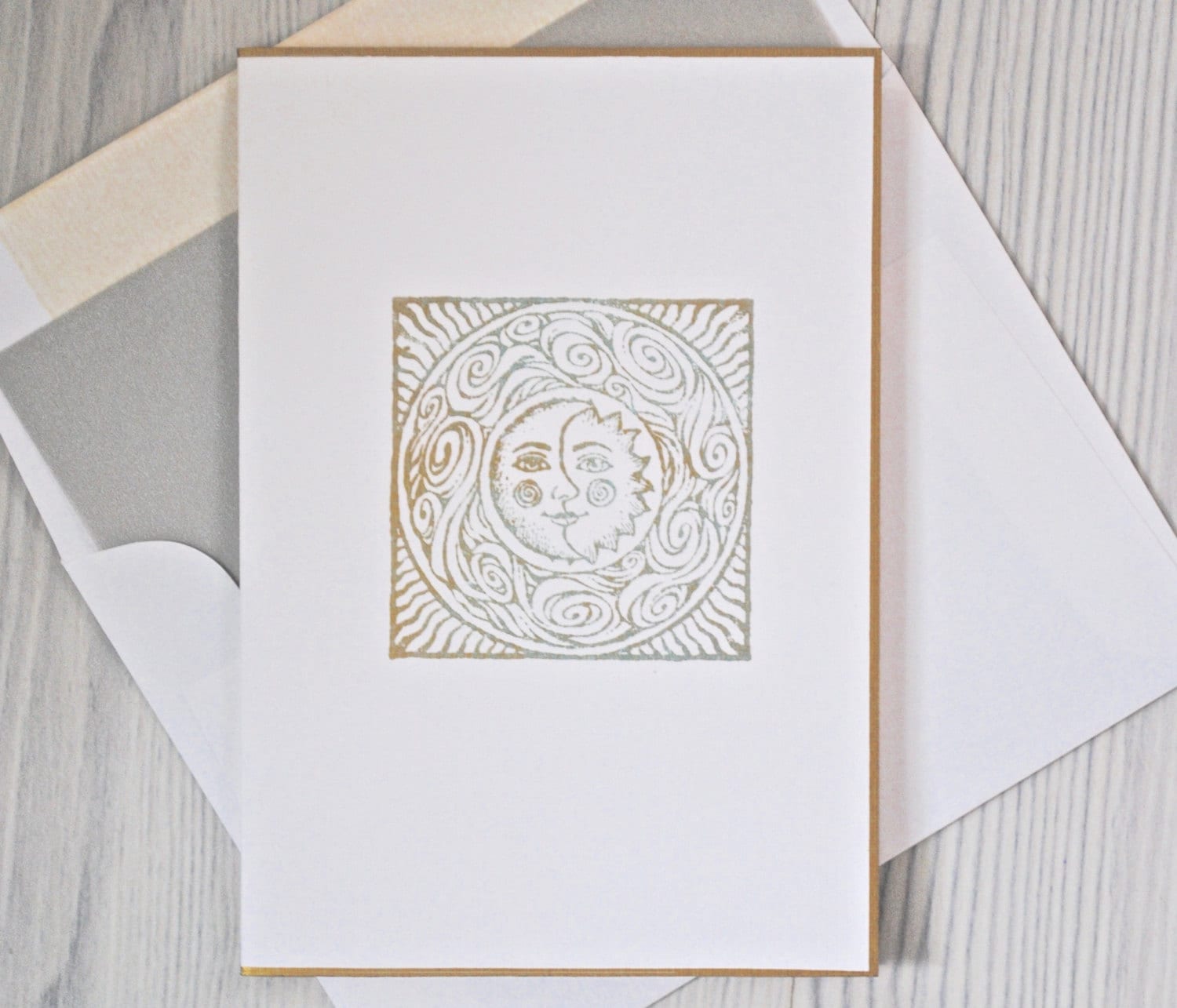 Sun and Moon Cards - Sun and Moon Note Cards - Sun and Moon Stationery ...