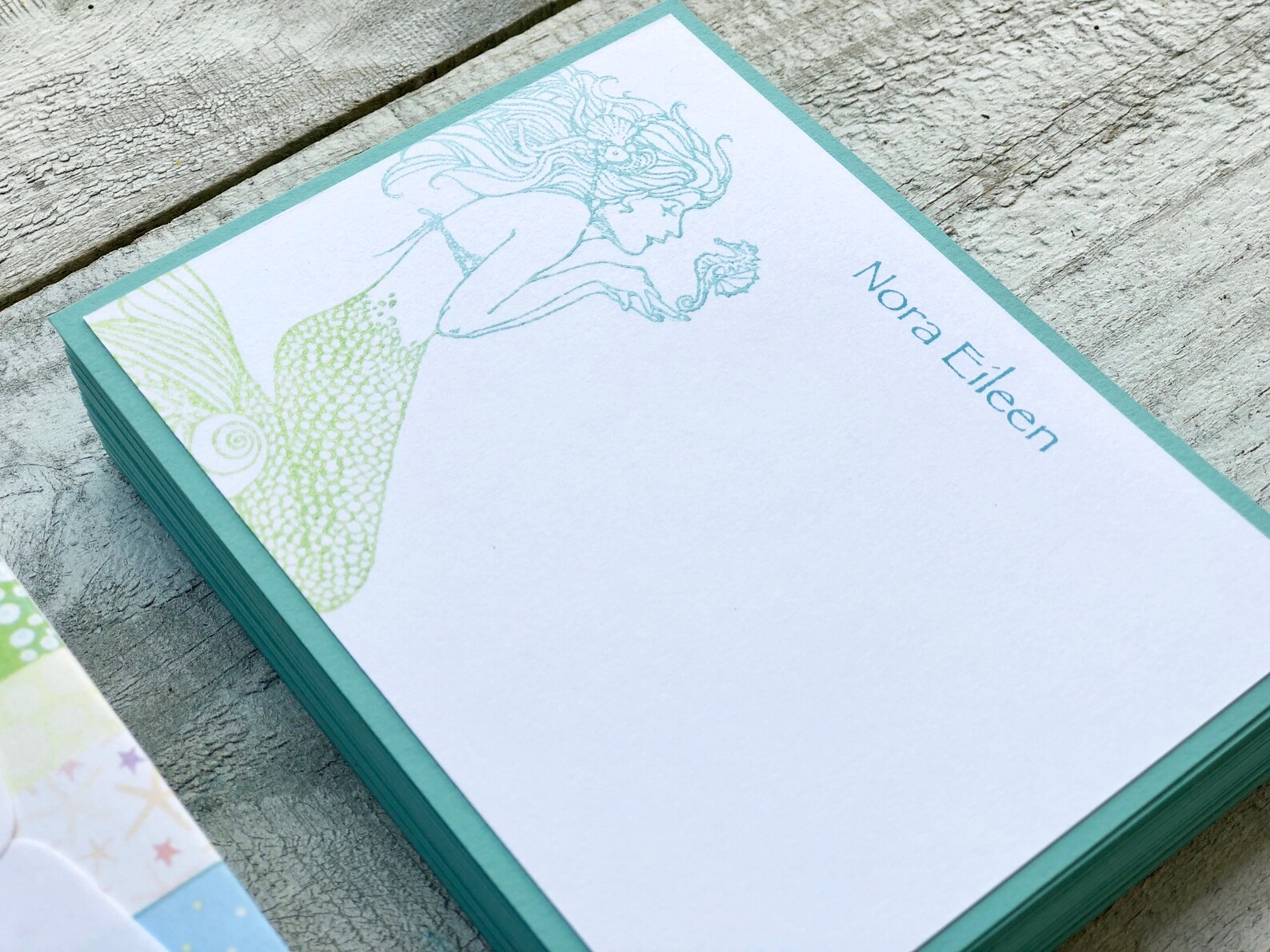 Note Cards, Mermaid Stationery, Mermaid Note Cards, Beach Note Cards ...