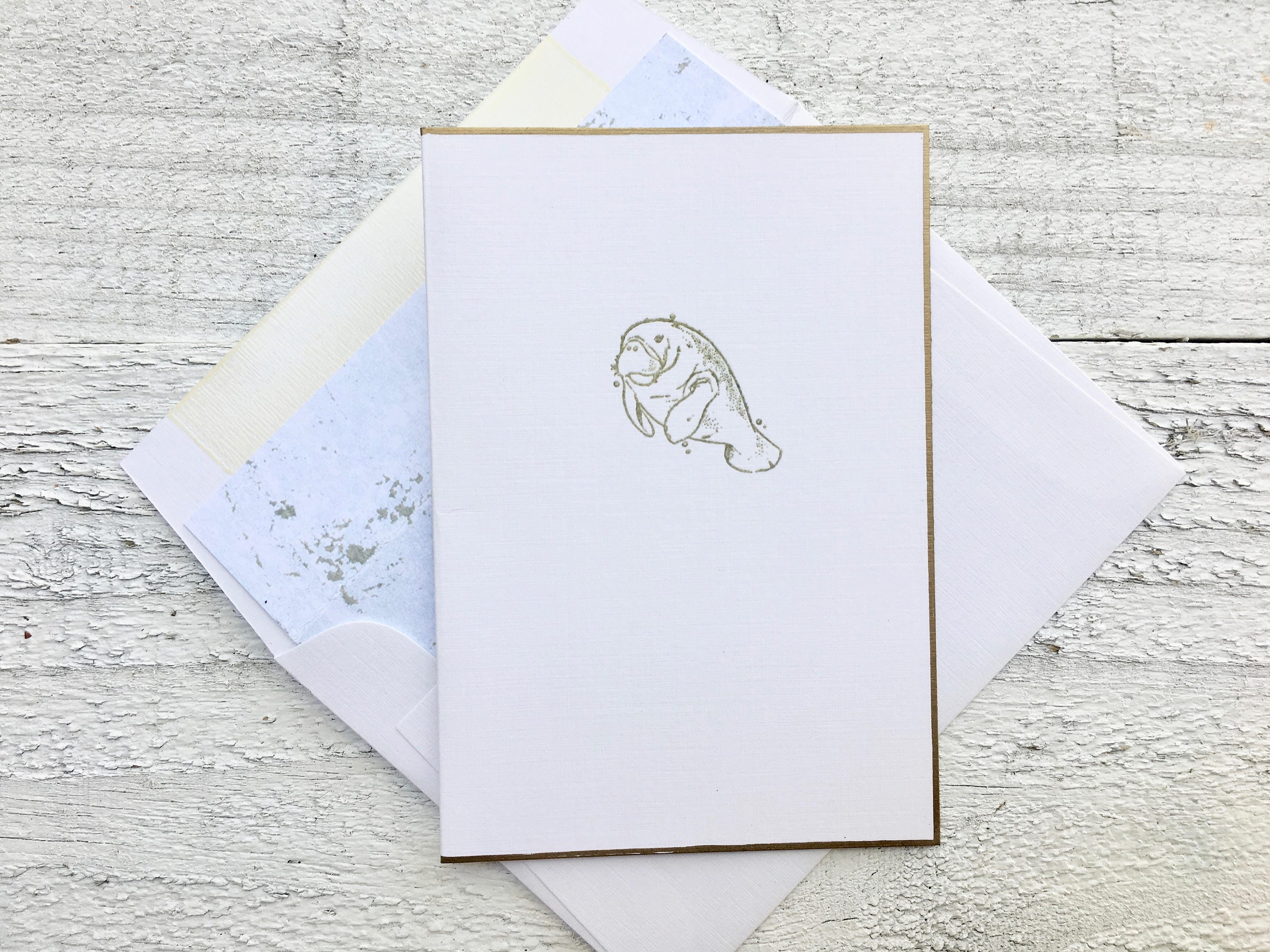 Manatee Note Cards, Manatee Stationery, Manatee Personalized Stationery ...