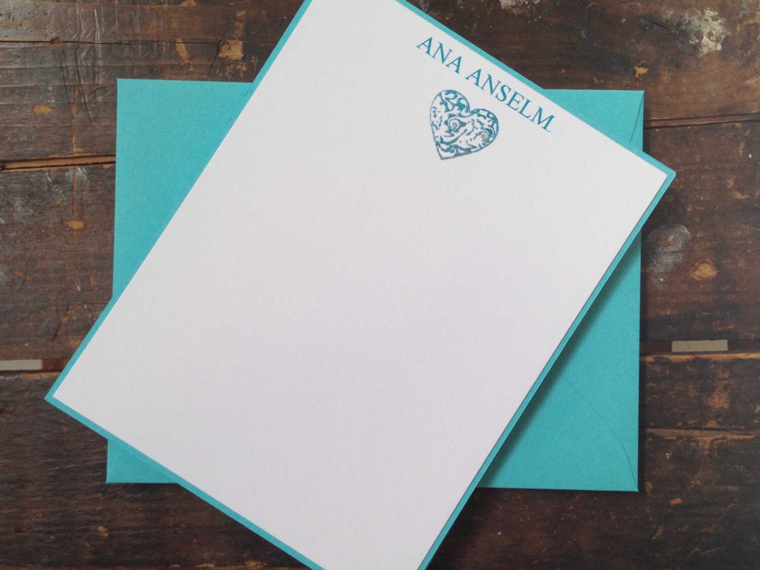 Personalized Note Cards Heart Note Cards Heart Stationery - Etsy