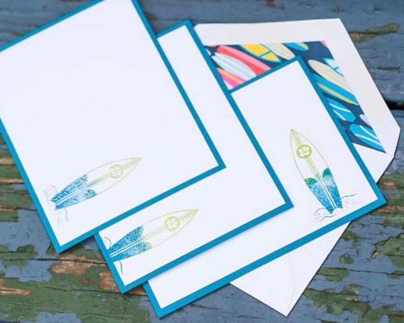Surfing Note Cards, Hang Ten Note Cards, Surf Board Note Cards, Salt ...