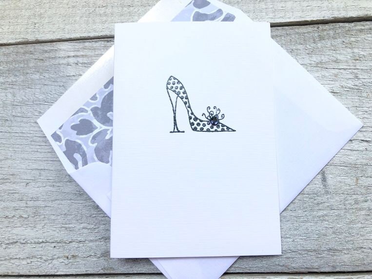 Shoe Cards - Shoe Note Cards - Shoe Stationery - High Heel Cards - High ...
