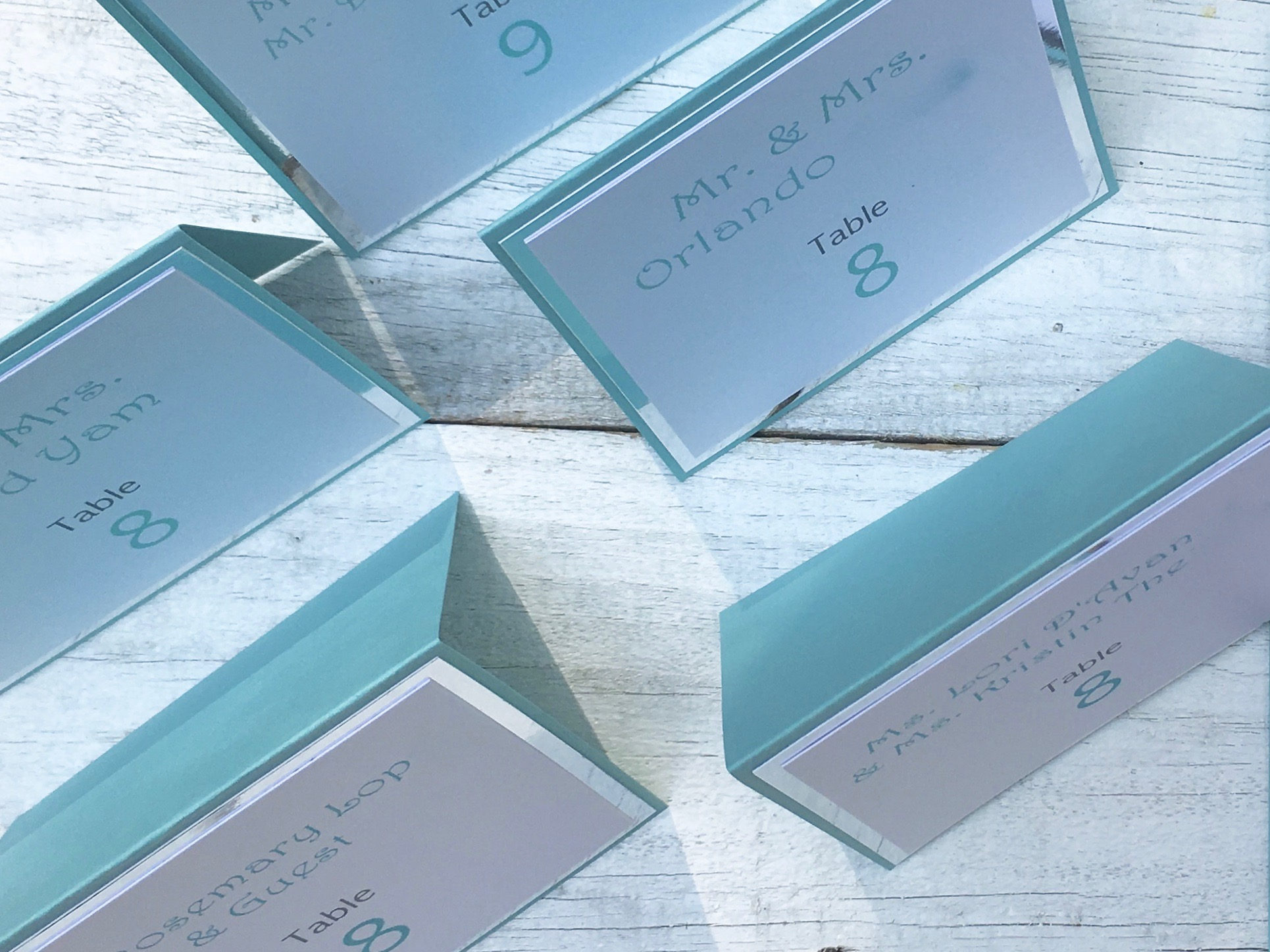 Seating Cards Table Seating Cards Turquoise Place Cards Bat - Etsy
