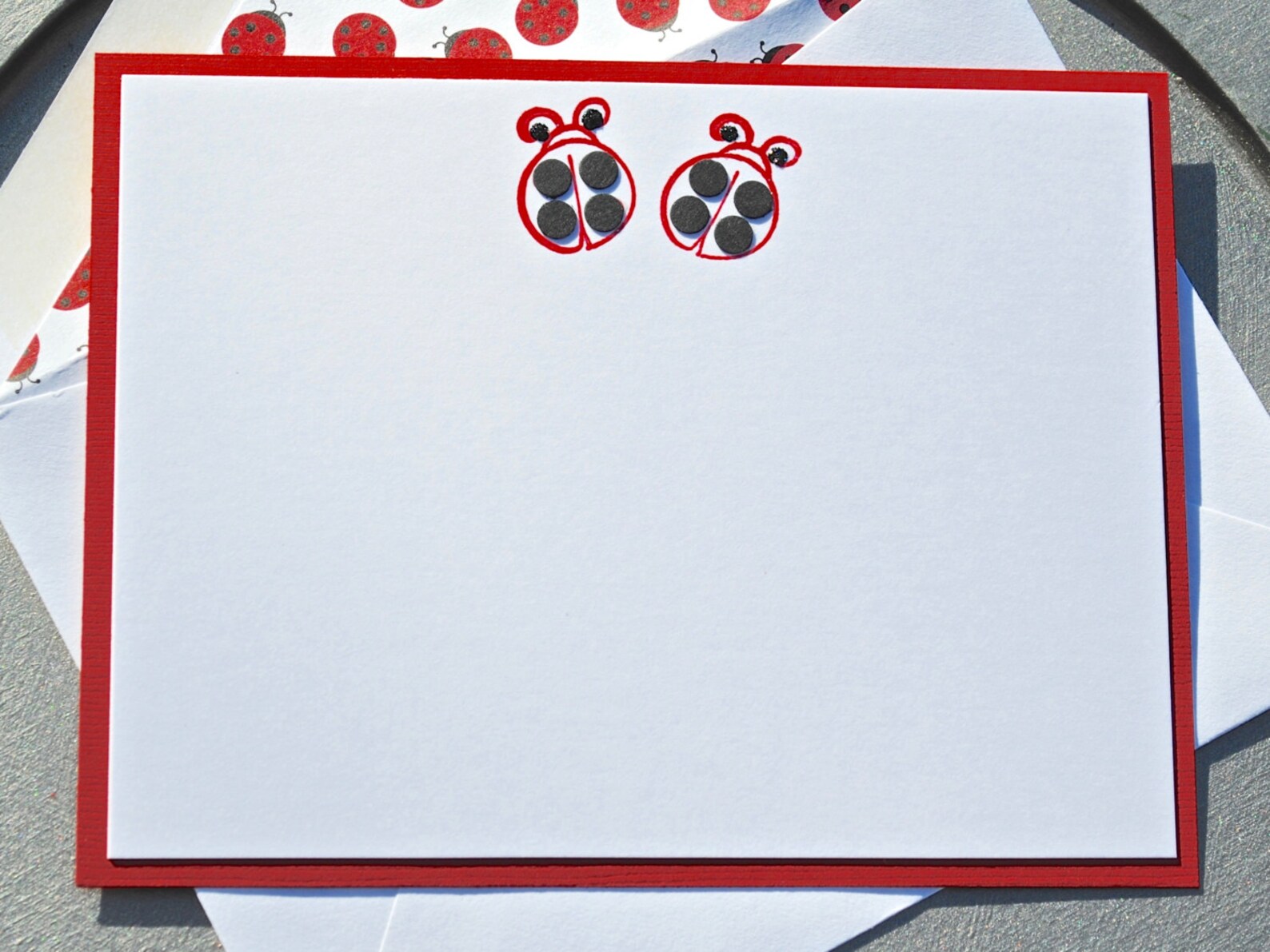 Ladybug Note Cards Ladybug Stationery Personalized - Etsy