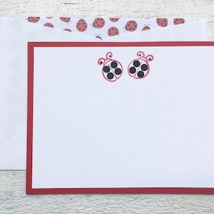 Ladybug Note Cards, Ladybug Stationery, Personalized Stationery ...