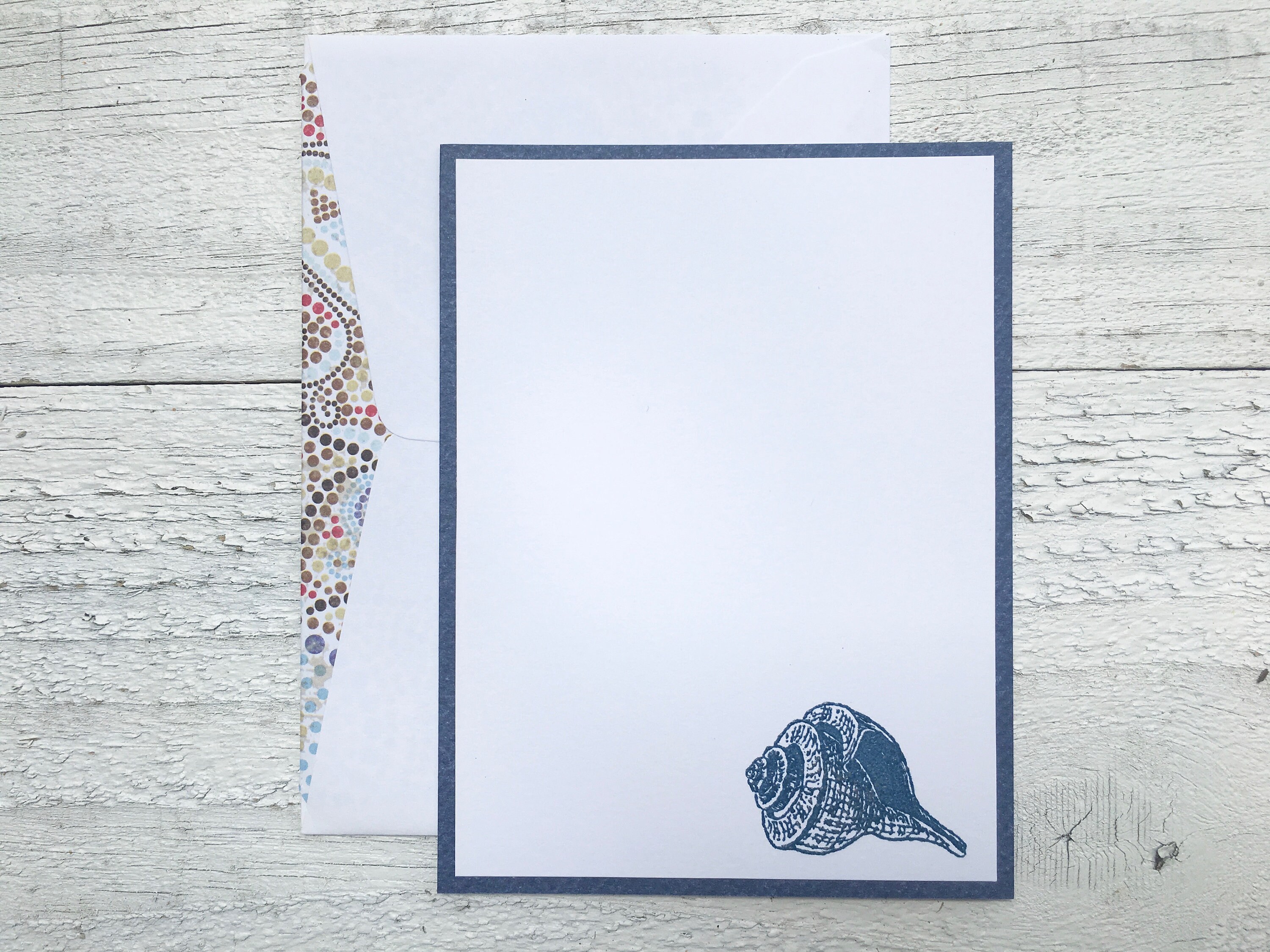 Shell Note Cards Shell Cards Shell Stationery Beach Cards Beach ...