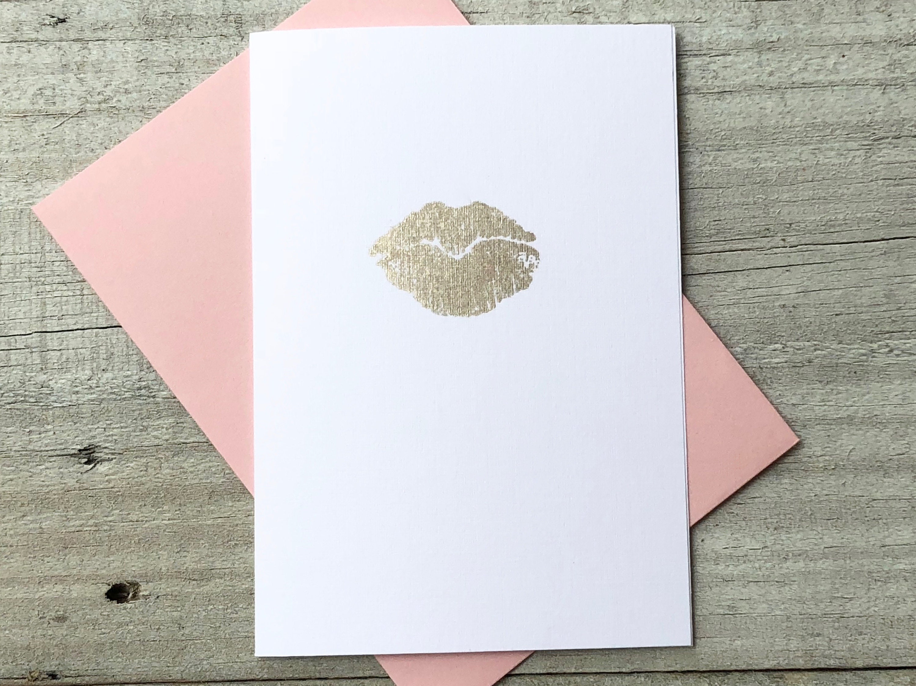 Kiss Note Cards - Kiss Mark Stationery - Kiss Cards - Lipstick ...