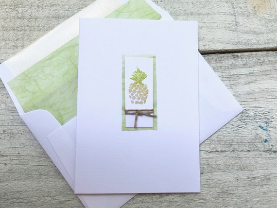 Pineapple Note Card Pineapple Stationery Pineapple Cards | Etsy
