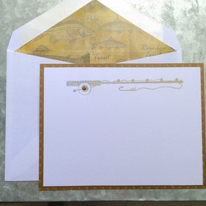 Handmade Fishing Rod Notecards, Set of 8 - Etsy