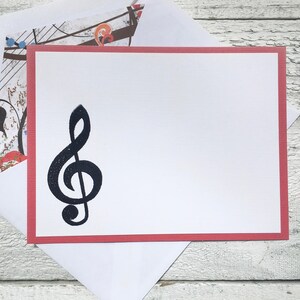 Music Note Cards, Personalized Musical Note Cards, Note Cards, Thank ...