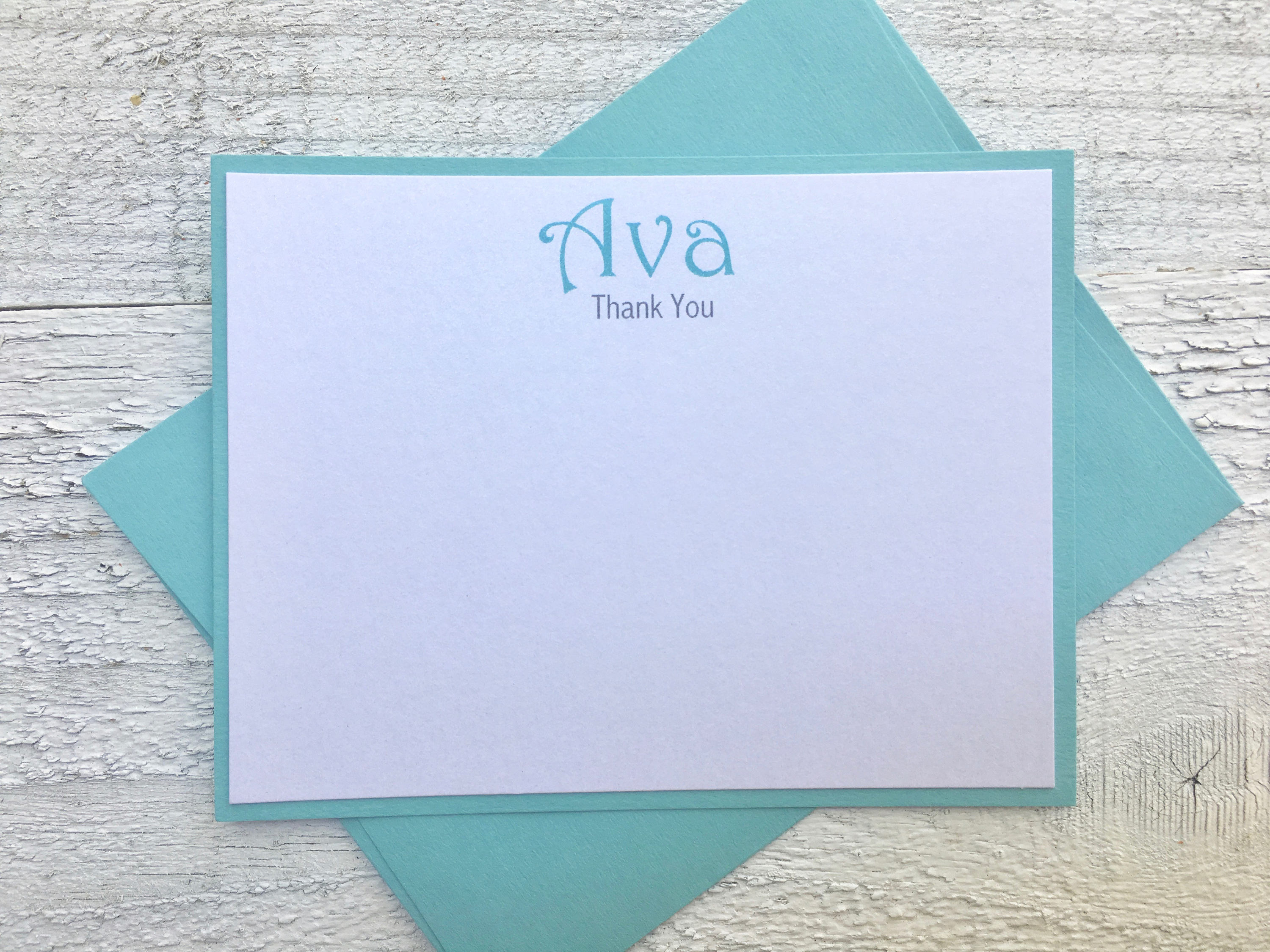 Personalized Note Card Modern Note Cards Flat Note Cards - Etsy