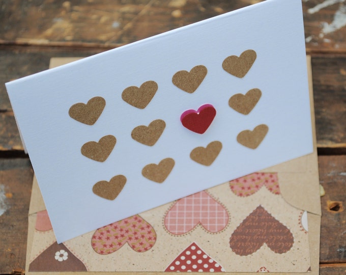 Heart Note Cards Stationery Set of 10 Cards in White or Light Ivory ...