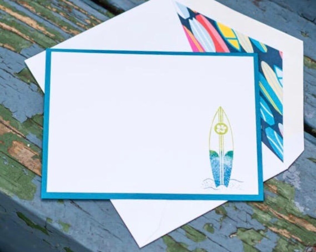 Surfing Note Cards, Hang Ten Note Cards, Surf Board Note Cards, Salt ...