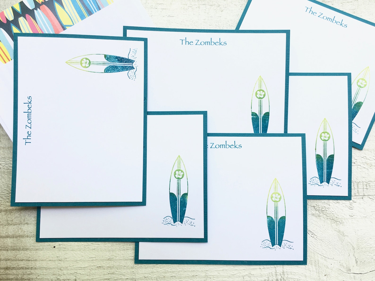 Surfing Note Cards, Hang Ten Note Cards, Surf Board Note Cards, Salt ...
