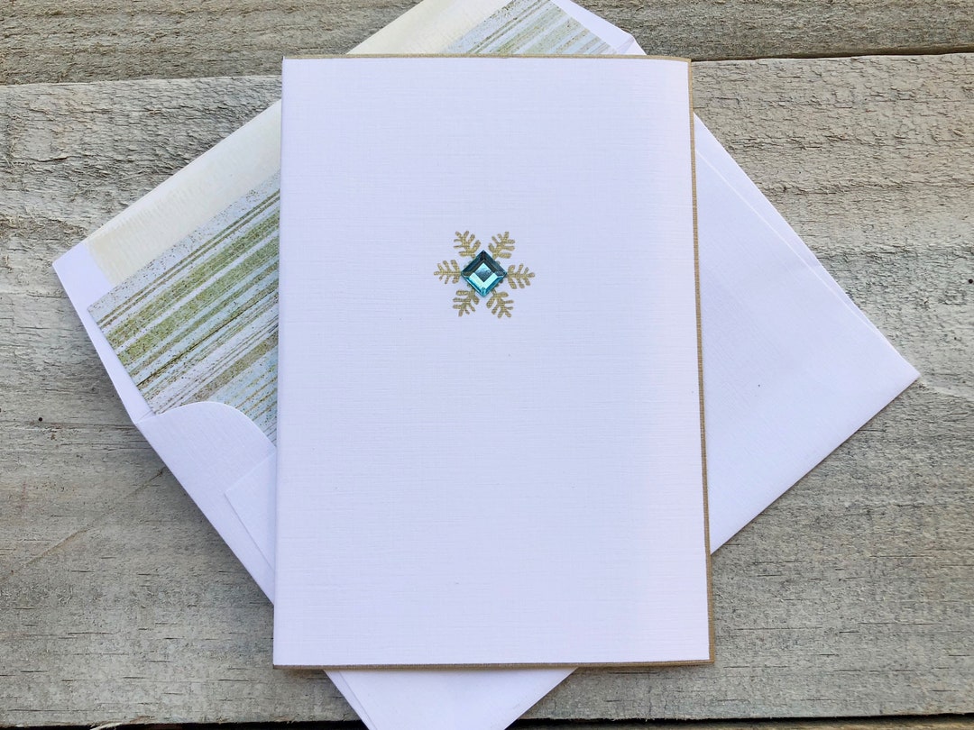 Snowflake Note Card - Snowflake Card - Snowflake Stationery - Holiday ...