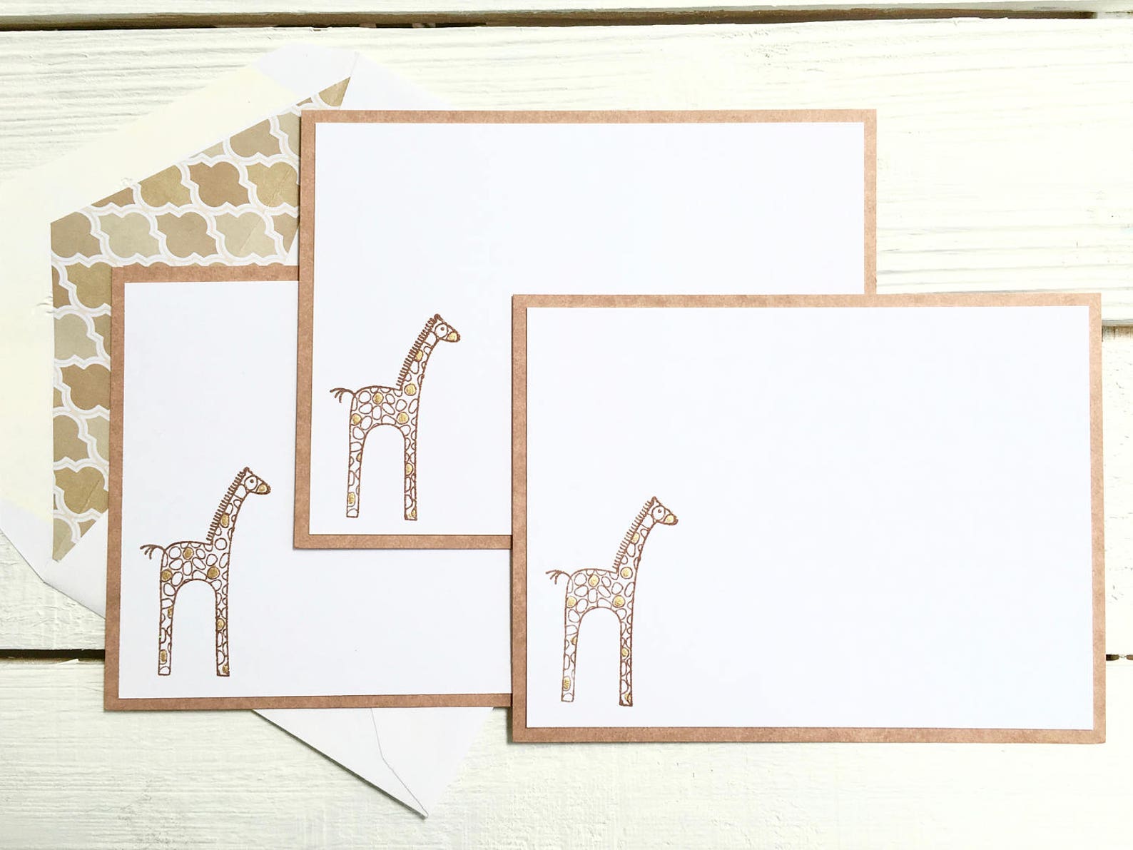 Giraffe Personalized Note Cards, Personalized Note Cards, Thank You ...