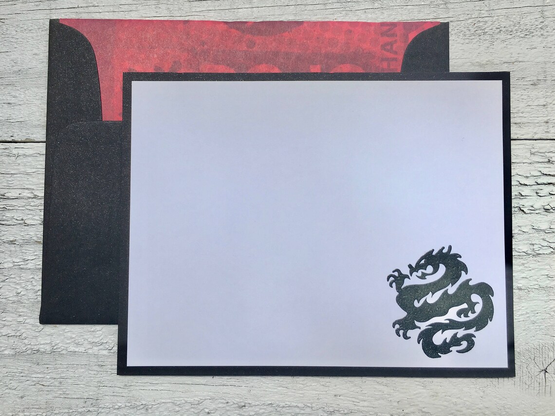 Chinese Dragon Note Cards, Martial Art Note Cards, Dragon Note Cards ...