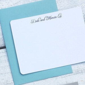 Personalized Note Card, Modern Note Cards, Flat Note Cards, Thank You ...