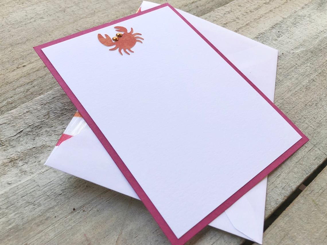 Crab Stationery - Crab Note Cards - Crab Cards - Salt Life Stationery ...