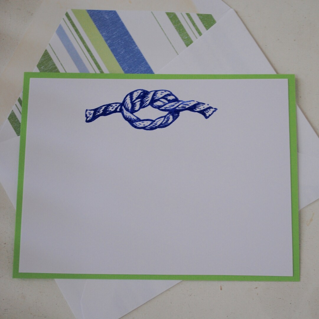 Nautical Note Cards - Fisherman's Knot- Handmade Stationery - Fisherman ...