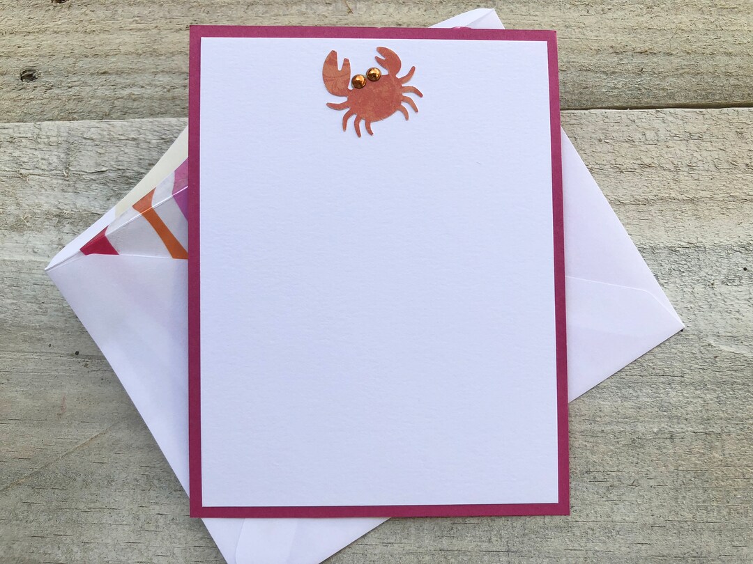 Crab Stationery - Crab Note Cards - Crab Cards - Salt Life Stationery ...