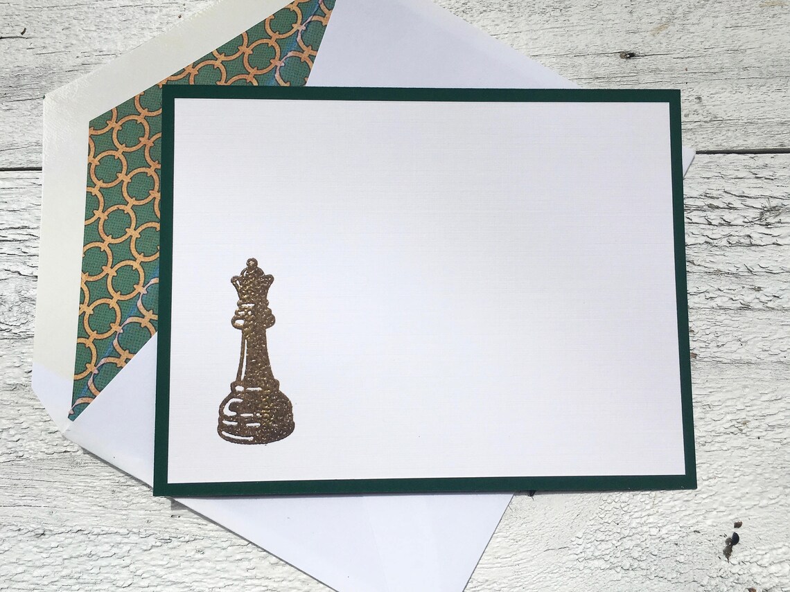 Chess Note Cards, Chess Piece Note Cards, Chess Stationery ...