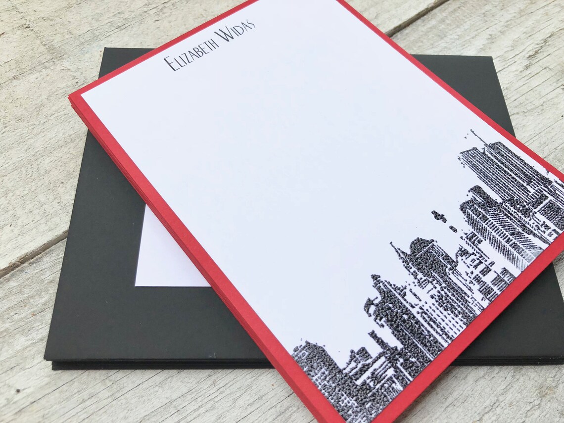 New York City Sky Line Note Cards, New York City Note Cards, Men's ...