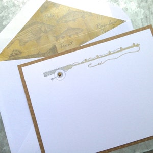 Handmade Fishing Rod Notecards, Set of 8 - Etsy