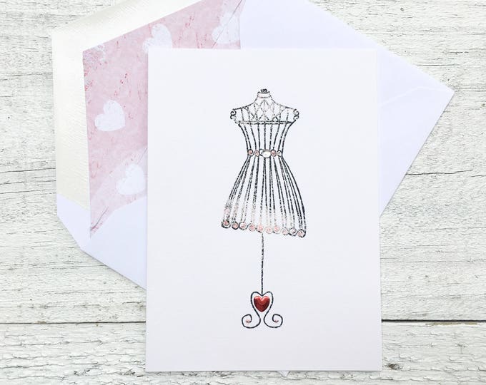 Vintage Dress Note Cards Stationery Set of 10 Cards in White or Light ...