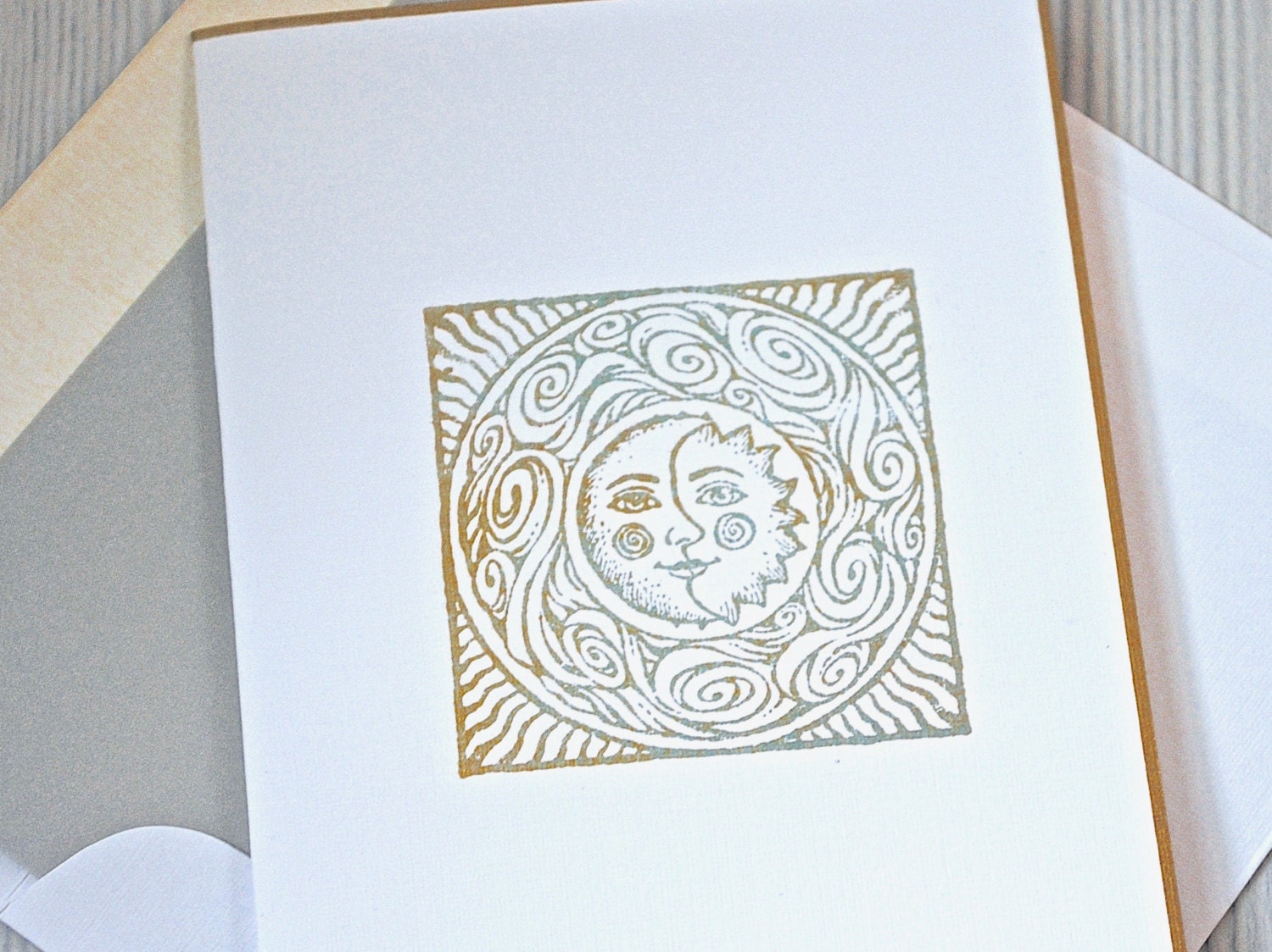 Sun and Moon Cards - Sun and Moon Note Cards - Sun and Moon Stationery ...
