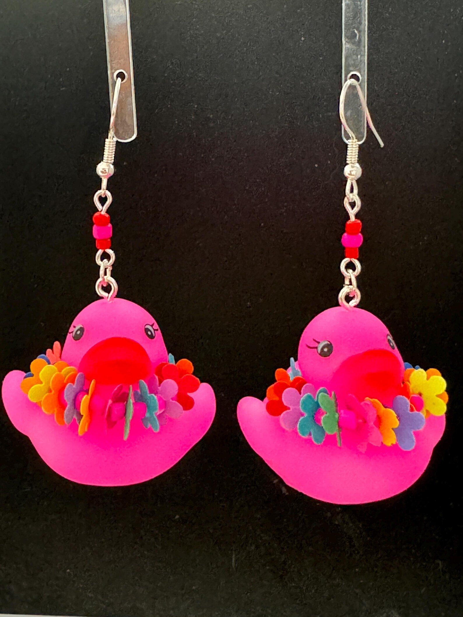 Cheerful Earful Alo-ha Rubber Duck Earrings - Etsy