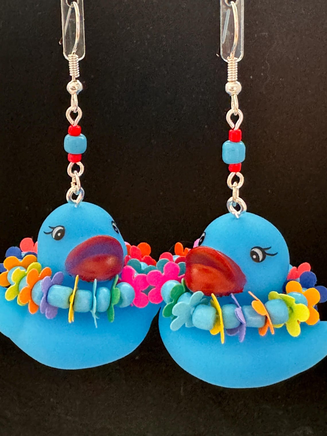 Cheerful Earful Alo-ha Rubber Duck Earrings - Etsy