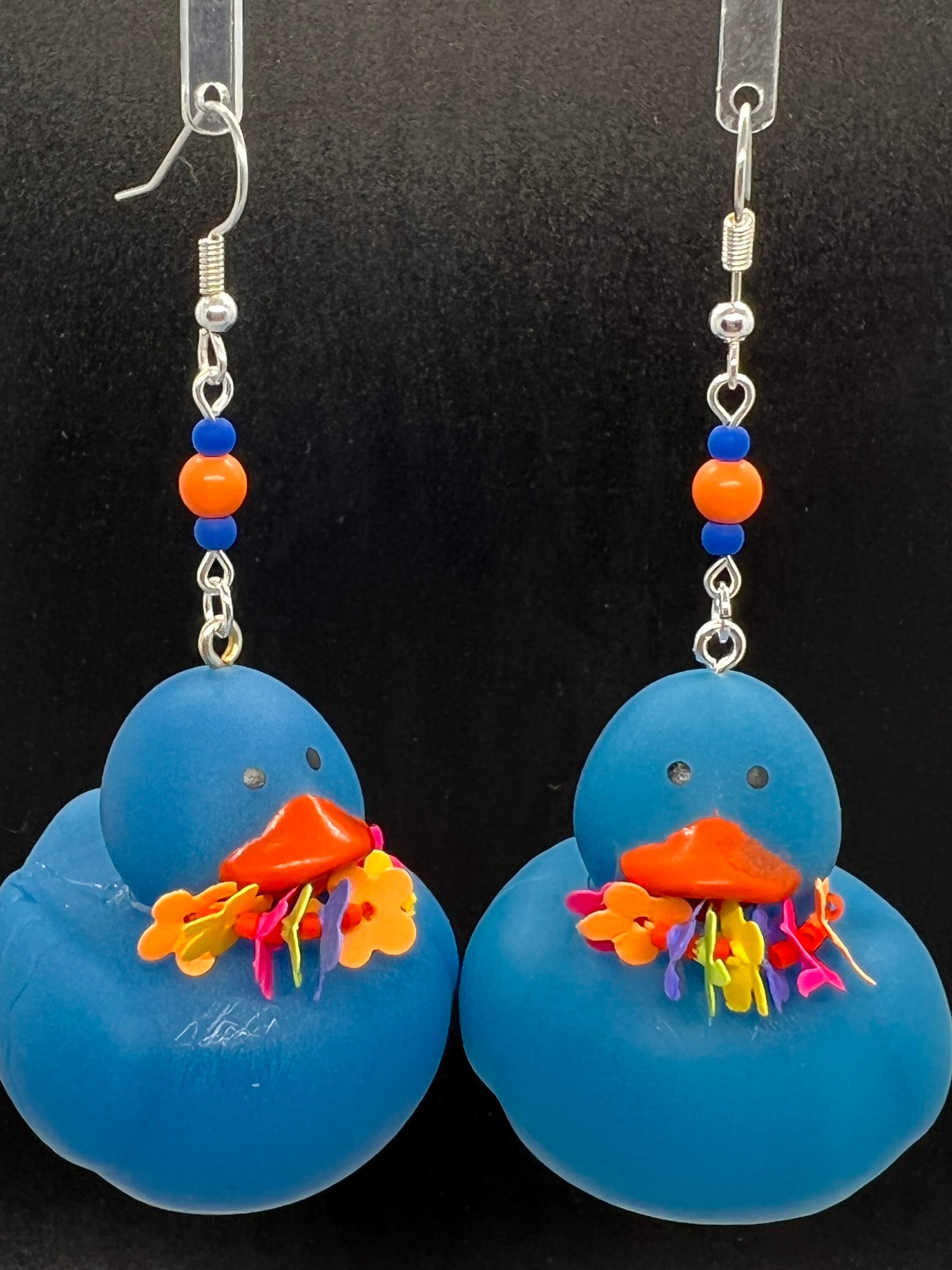 Cheerful Earful Alo-ha Rubber Duck Earrings - Etsy