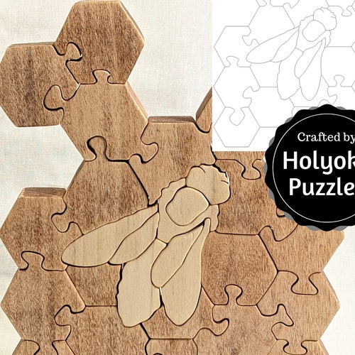 Honey Bee Puzzle Pattern PDF PNG SVG Digital Download - Etsy Canada