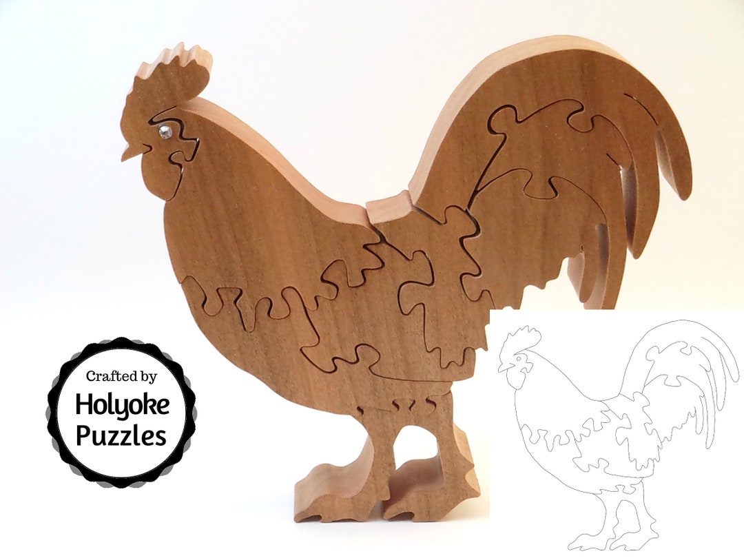 Rooster Puzzle Pattern PDF SVG PNG Digital download - Etsy Portugal