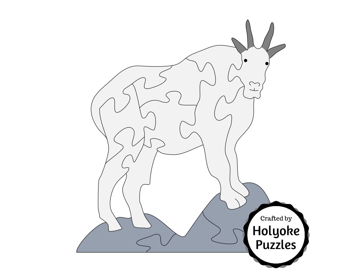 Mountain Goat Puzzle Pattern PDF PNG SVG Digital Download - Etsy Canada