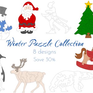 Winter Puzzle Pattern Collection PDF PNG SVG Digital Download - Etsy