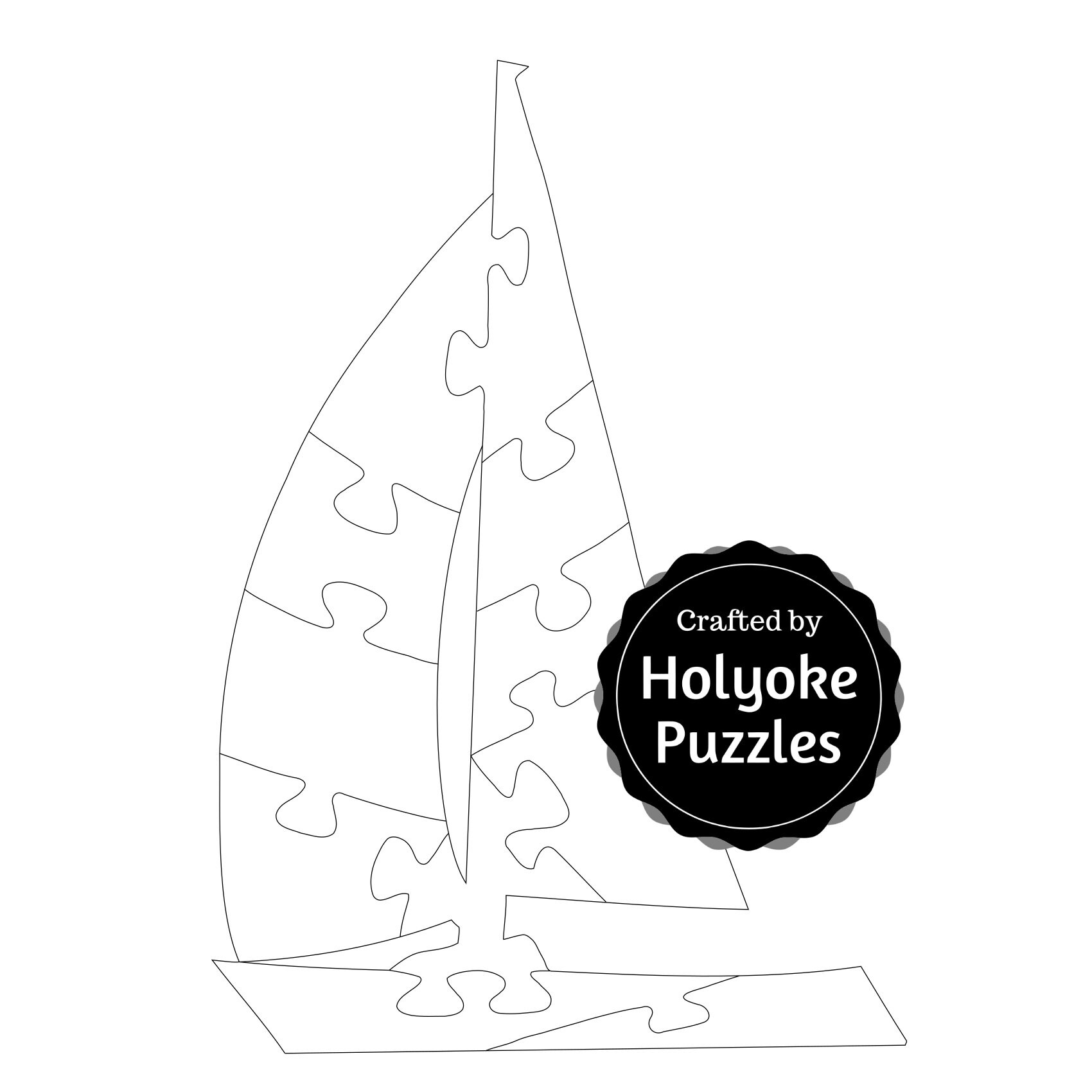 Sailboat Puzzle Pattern PDF PNG SVG Digital Download - Etsy Canada