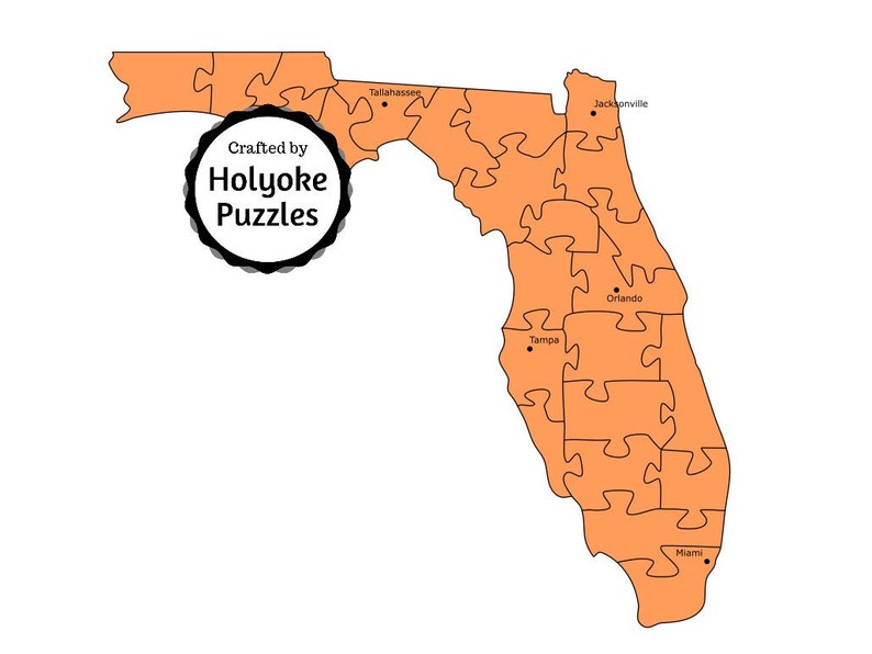 Florida State Map Puzzle Pattern PDF SVG PNG Digital Download - Etsy Canada