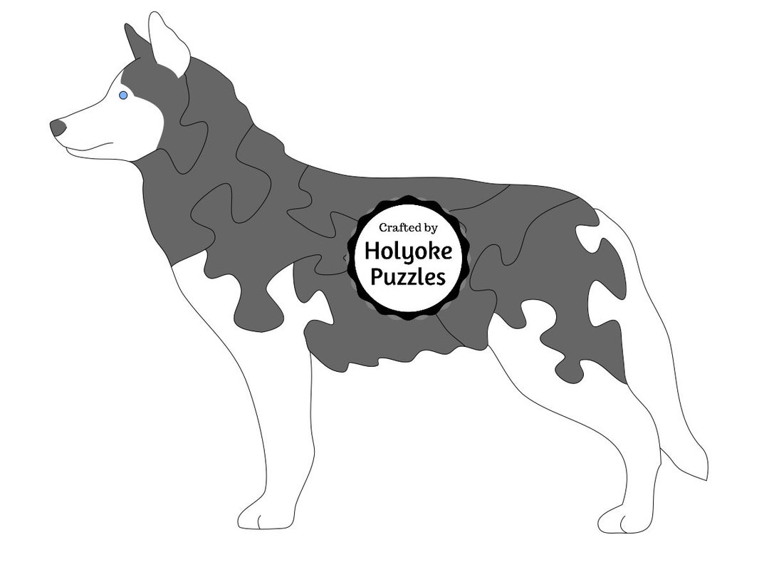 Siberian Husky Dog Puzzle Pattern PDF PNG SVG Digital Download - Etsy