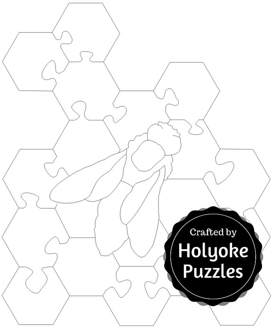 Honey Bee Puzzle Pattern PDF PNG SVG - Etsy Australia