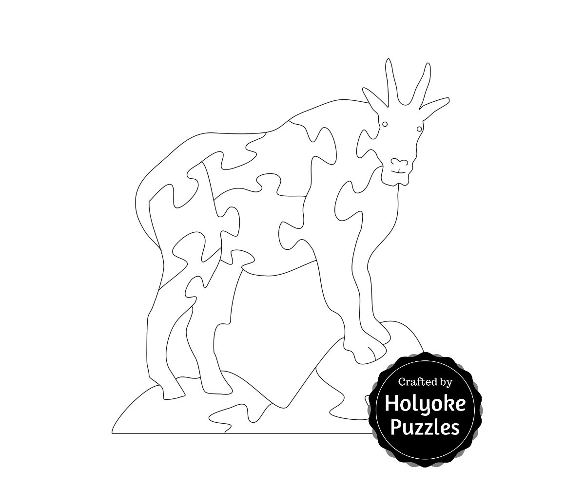 Mountain Goat Puzzle Pattern PDF PNG SVG Digital Download - Etsy Canada
